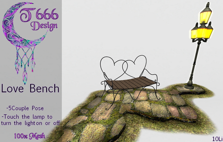 Second Life Marketplace - ~ Love Bench~
